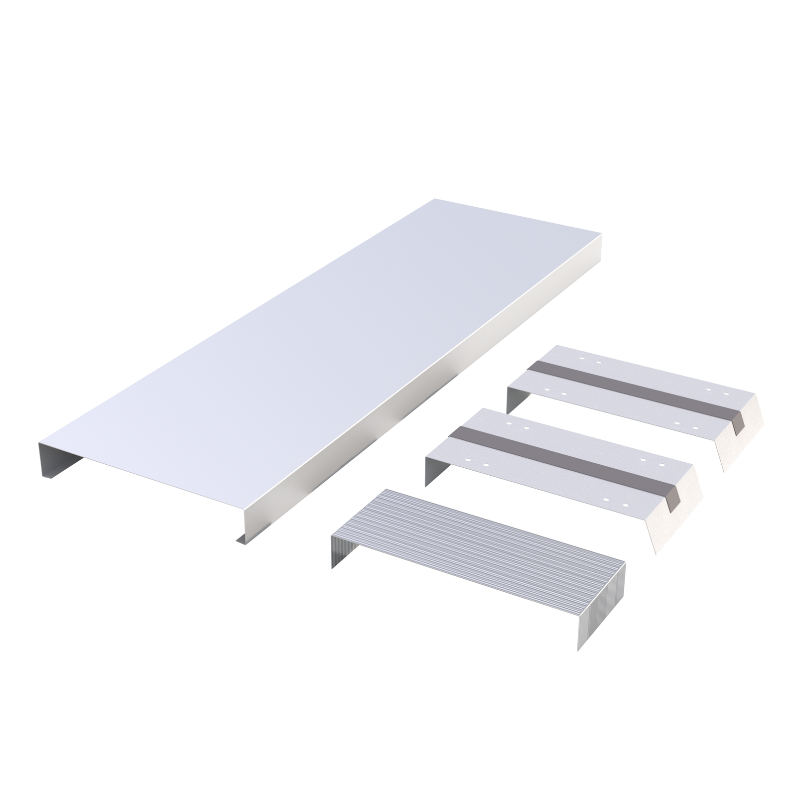 Aluminium - Mauerabdeckung im Set